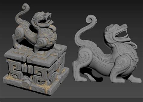 神兽雕像 貔貅 瑞兽 狮子雕像 麒麟雕像 古代神兽 镇宅神兽 浑沌 饕餮 穷奇 花瓣网