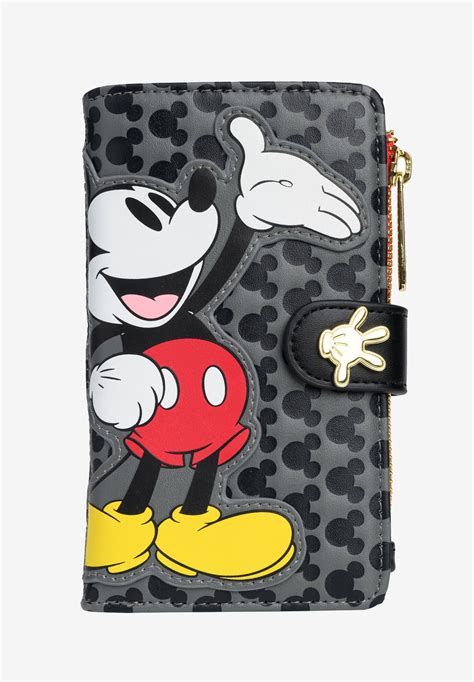 Mickey Mouse Snap Flap Wallet By Loungefly Disney Multi Mickey Mouse