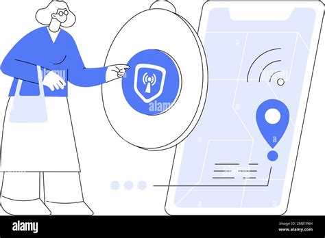 Personal Emergency Button Abstract Concept Vector Illustration Stock