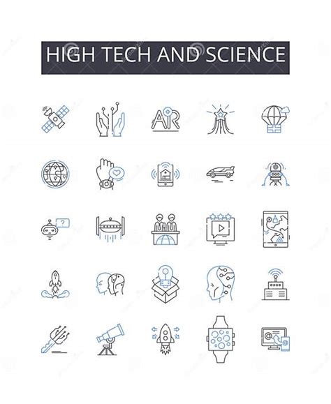 High Tech And Science Line Icons Collection Advanced Technology Cutting Edge Science Modern