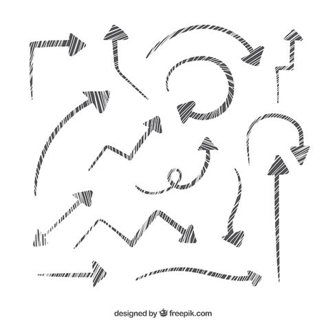 Colección De Flechas Dibujadas A Mano Vector Gratis