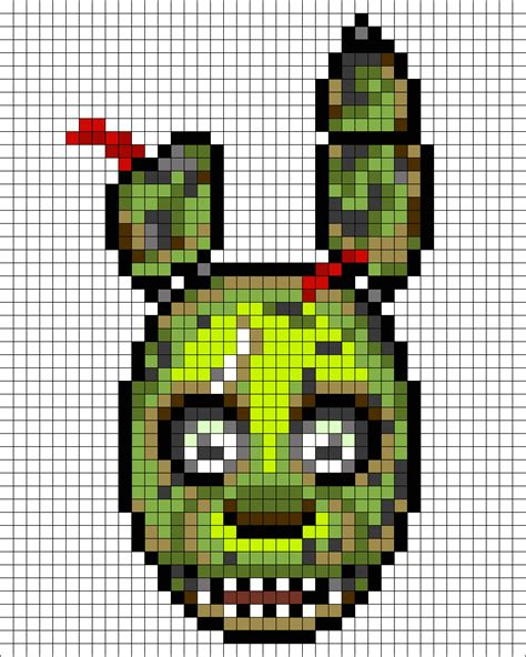 Spring Trap Fnaf Perler Bead Pattern Pixel Art Pixel Art Grid