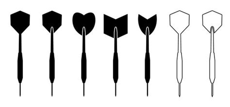 Dart Arrows For Board Game Dartboard Royalty Free Vector