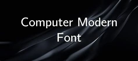 Computer Modern Font Free Download