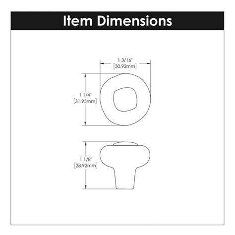 Refined Rustic Knob 1 1 4 Dia Ctg002 Cabinets To Go