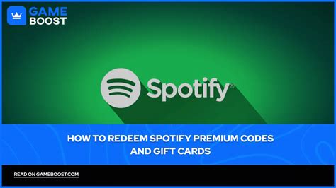 How To Redeem Spotify Premium Codes And T Cards