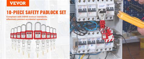 Vevor Lockout Tagout Locks Set 10 Pcs Red Safety Lockout Padlocks
