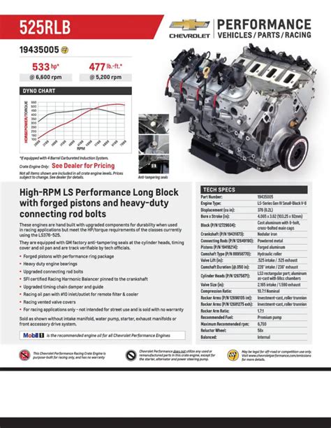 Unltd Off Road Racing Specs Sealed Chevrolet L Crate Engine Gm Trucks