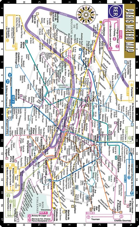 Snapklik Streetwise Paris Metro Map Laminated Metro Map Of