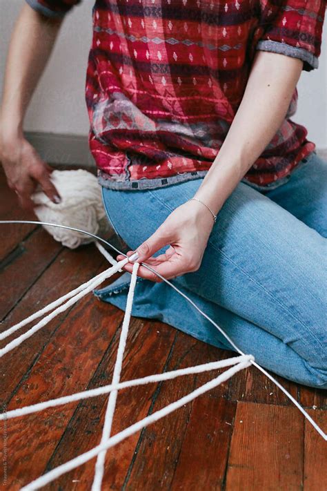 Creating Diy With Yarn Del Colaborador De Stocksy Pink House