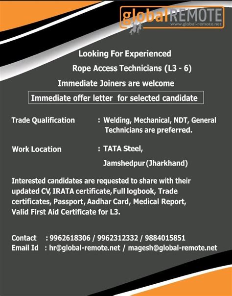 We Are Hiring Global Remote Integrated Access Solutions