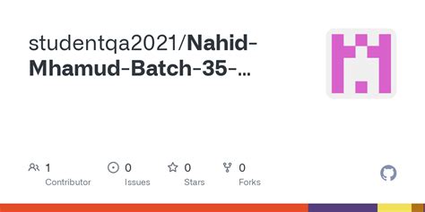 GitHub Studentqa2021 Nahid Mhamud Batch 35 Automation Google Framework