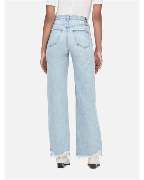 FRAME Le Jane Wide Crop In Blue Lyst