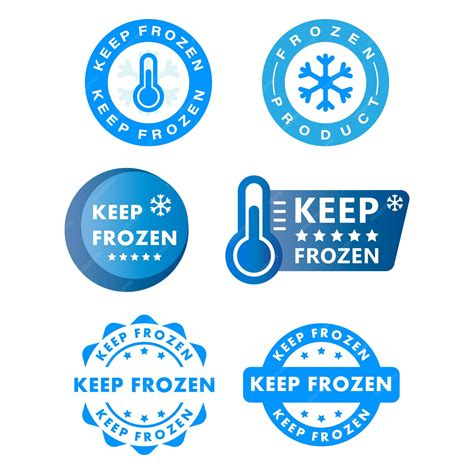 Premium Vector Vector Keep Frozen Labels Collection Stickers For Frozen Product