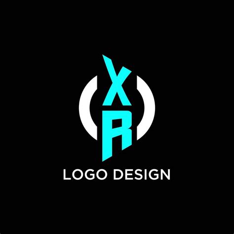 XR circle monogram logo 21882397 Vector Art at Vecteezy