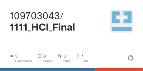 GitHub 109703043 1111 HCI Final