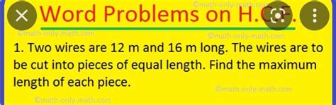 Hcf Word Problems Can Anyone Please Explain It Step By Step Also Please Dont Mind The