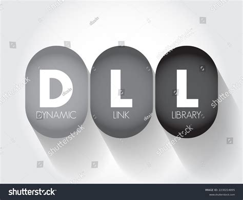Dll Dynamic Link Library Acronym Technology Stock Illustration