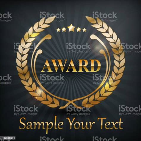Gold Laurel Wreath Emblem向量圖形及更多剪裁圖圖片 剪裁圖 圓形 室內裝潢 Istock