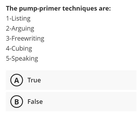 The Pump Primer Techniques Are 1 Listing 2 StudyX