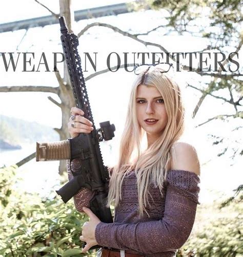 Blonde Riflewoman Militaria Weapons Pin Up Sexy Girls Guns Person