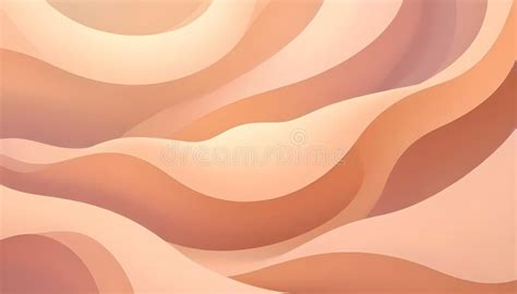 Abstract Background With Undulating Organic Shapes In Shades Of Peach Creating A Soft And