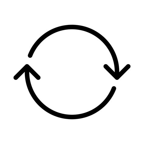 Refresh Reload Symbol Icon In Line Style Design Isolated On White Background Editable Stroke