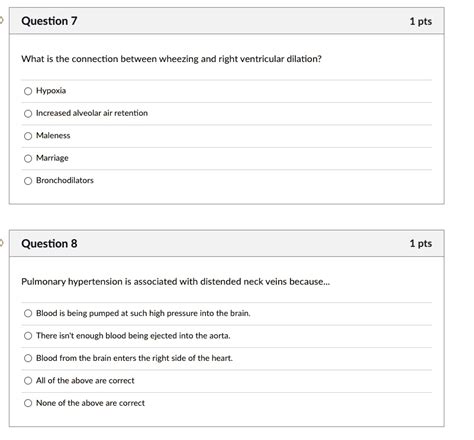 Solved Question 7 1 Pts What Is The Connection Between Wheezing And