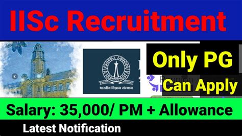 PG JOBS Only PG Vacancy IISC Recruitment LATEST NOTIFICATION UPDATES PGT TGT PRT
