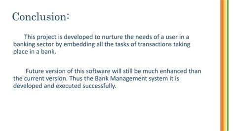 Bank Management System Project PPTX
