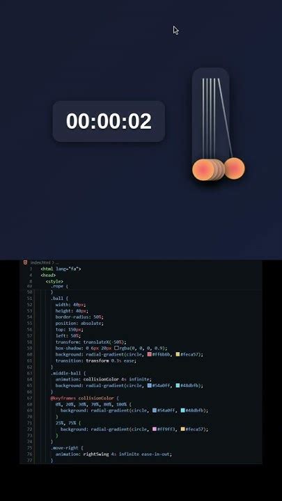 Newtons Pendulum With Css And Html Animated Motion Simulation‏css