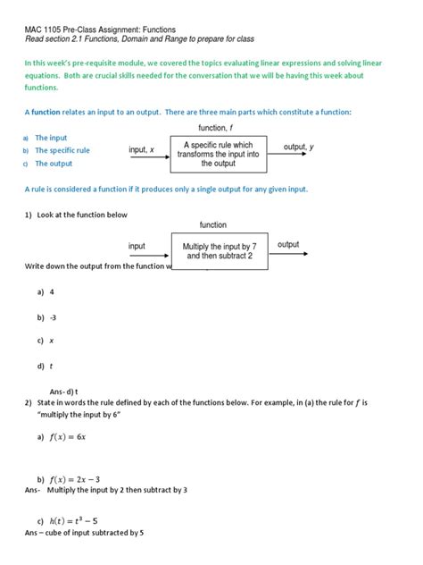 Pre Class Collegue Algbra 1 Download Free Pdf Domain Of A Function