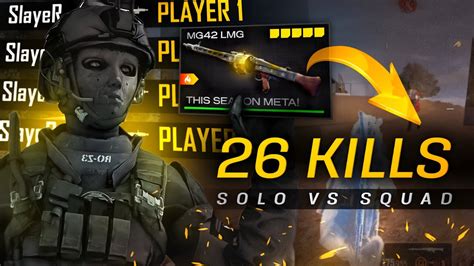 26 KILLS SOLO VS SQUAD W NEW MG42 GUN FULL GAMEPLAY CODM YouTube