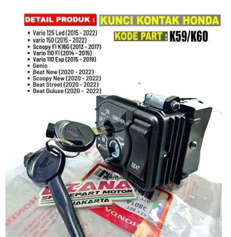 Kunci Kontak Vario Kunci Kontak Set Tombol Jok Vario Led Vario Led Scoopy Esp Ring