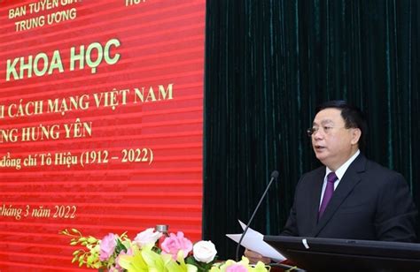 Phẩm Chất Cách Mạng Cao đẹp Của đồng Chí Tô Hiệu Mãi Mãi Là Tấm Gương Sáng