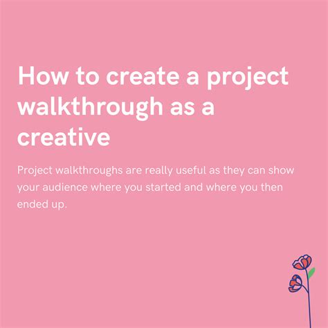 How To Create A Project Walkthrough As A Creative Pushfm