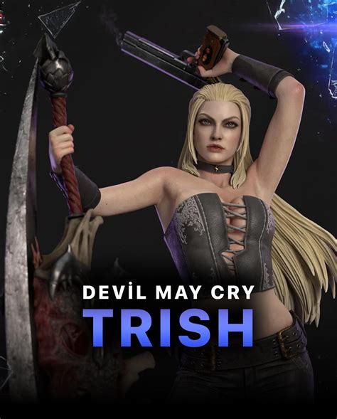 Trish Figure Devil May Cry 3d Printed Resin Statue Hand Painted Etsy