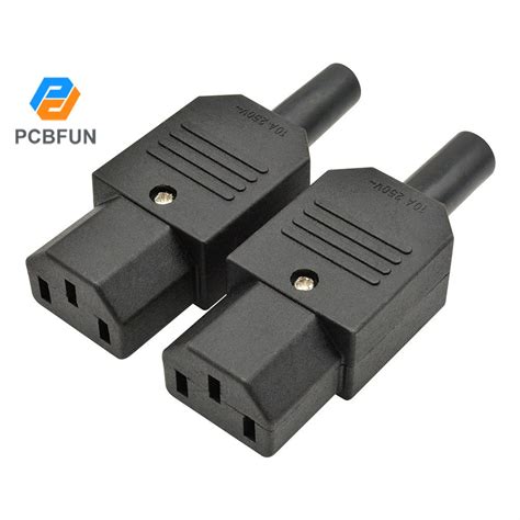Pcbfun อะแดปเตอร์แกนเหล็กเชื่อมต่อพาวเวอร์ Ac 013a Ac 250v 10a ตัวเมีย
