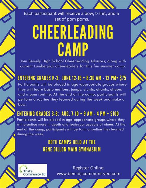 Cheerleading Camp Flyer