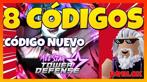 NUEVO CÓDIGO 8 CÓDIGOS de ALL STAR TOWER DEFENSE Roblox 2024