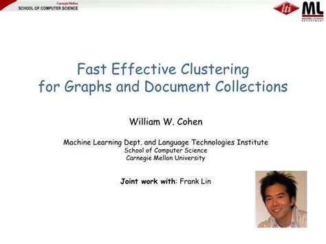 ppt fast effective clustering for graphs and document collections