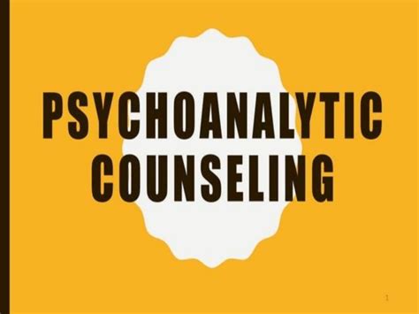 Psychoanalytic Counseling Freuds Theory And Techniques