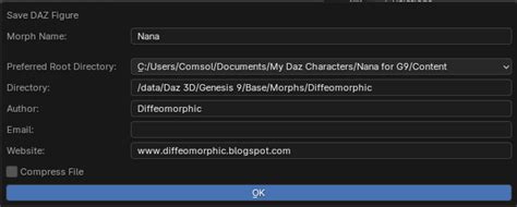 Diffeomorphic Exporting A Daz Figure Redux