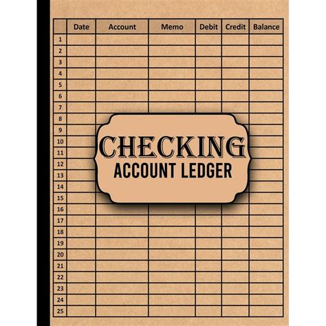 Large Print Checkbook Ledger Printable