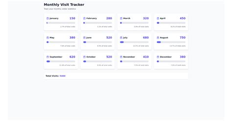 Month Item Free React Tailwind Component