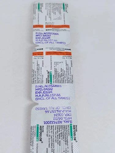 Histoglob Histaglob Injection Bharat Serums And Vaccines Ltd Treatment