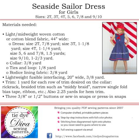 Sailor Dress Pattern Pdf Sewing Pattern Girls Sailor Etsy