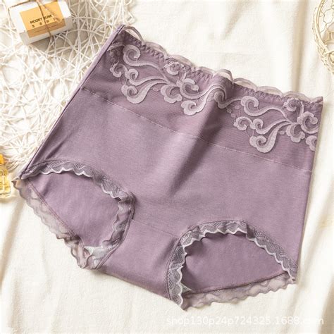 🇲🇾l 3xl High Waist Cotton Underwear Women Sexy Lingerie Lace Panties