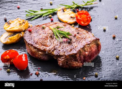 Steak Grill Beef Steak Portions Thick Beef Juicy Sirloin Steaks On