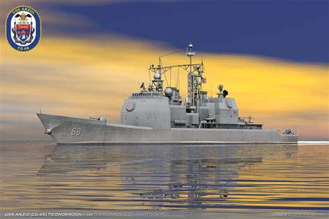 Uss Anzio Ticonderoga Class Guided Missile Cruiser Behance
